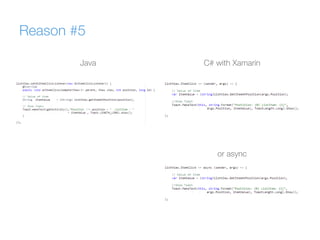 Xamarin: Create native iOS, Android and Windows apps in C# | PPT