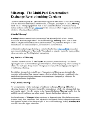 Minswap- The Multi-Pool Decentralized Exchange Revolutionizing Cardano.pdf
