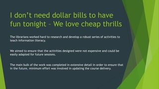 ARLG 2019: Minta 50 shades of information literacy | PPT