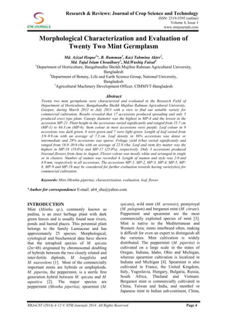 Mint characterization Journal paper | PDF