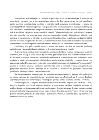 Mintea Umana Intre Clasic Si Cuantic Alina Sima | PDF