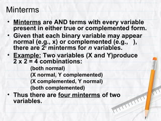 Minterm and maxterm | PPT