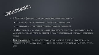 Minterms & maxterms | PPTX
