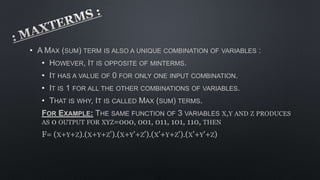 Minterms & maxterms | PPTX