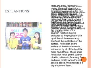 Mint mentos and diet coke geyser | PPSX