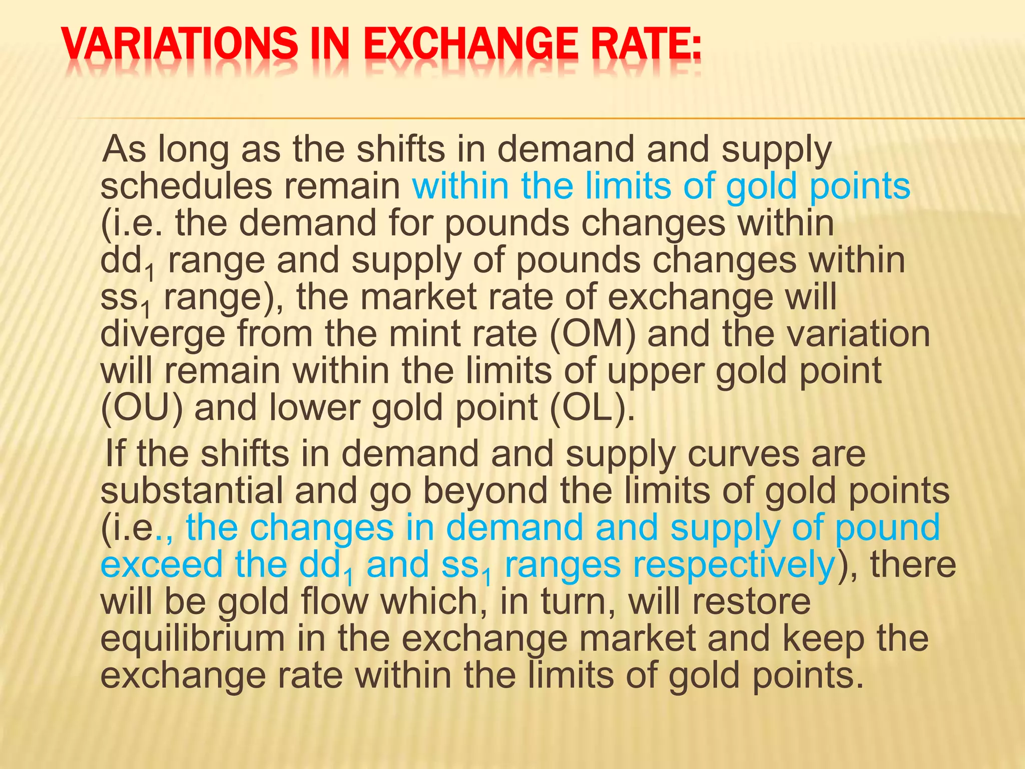 Mint Parity theory of Exchange rate determination | PPTX