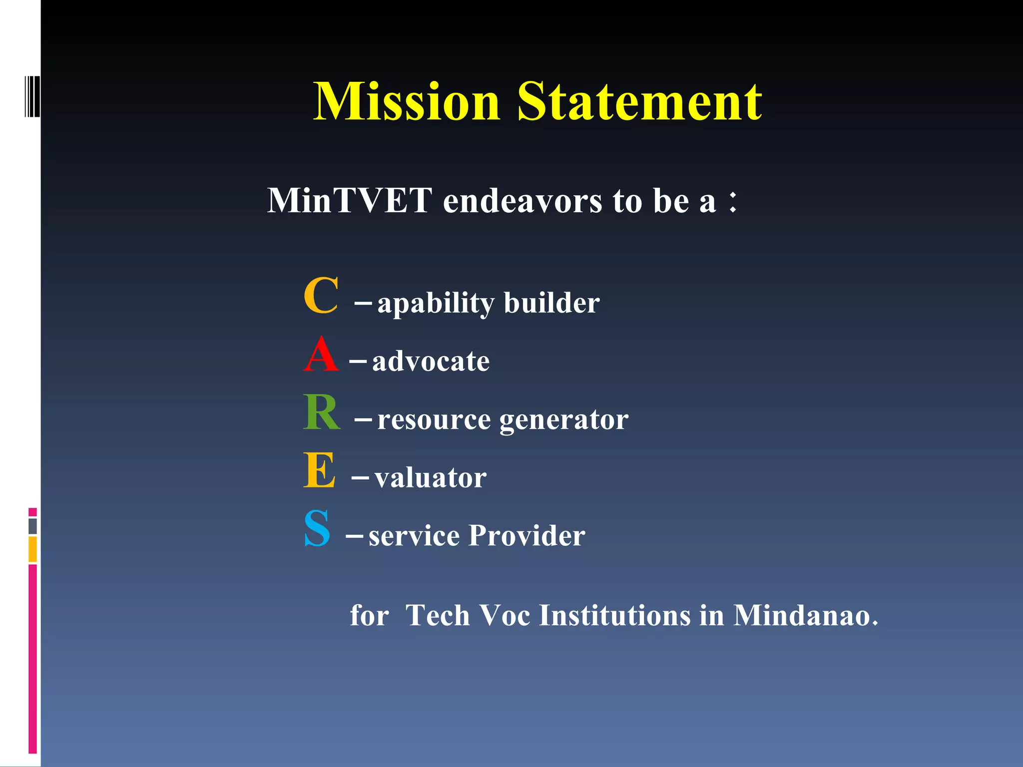 Min Tvet Vision Mission | PPT