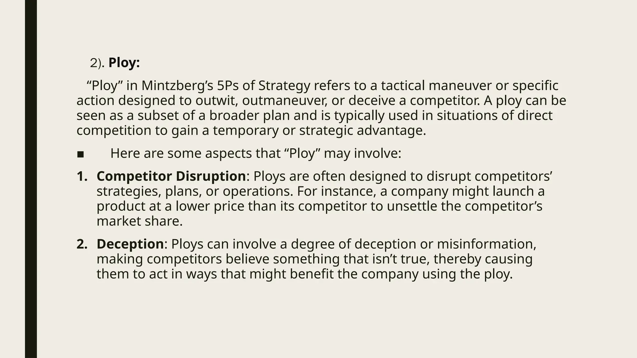 MINTZBERG 5Ps MODEL Strategic Management | PPTX