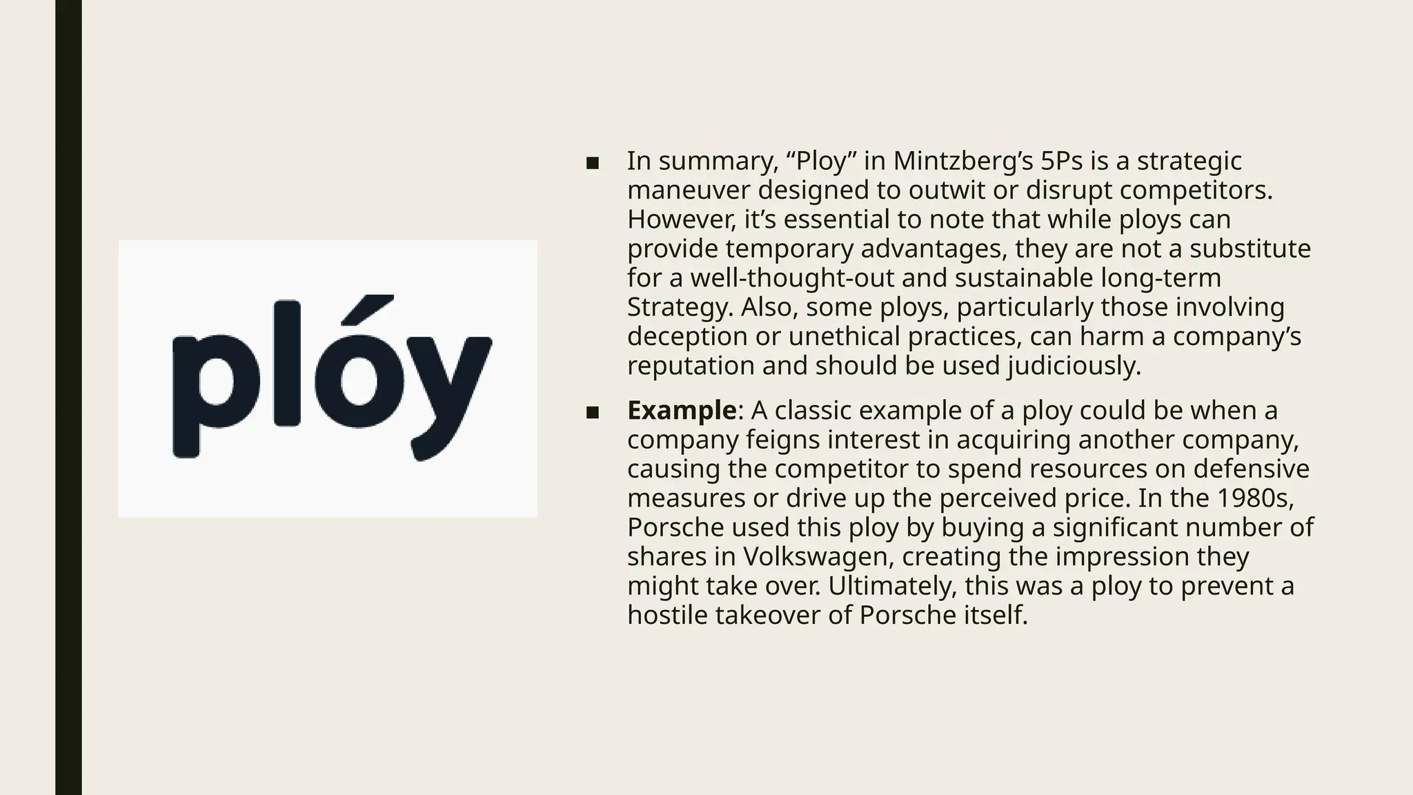 MINTZBERG 5Ps MODEL Strategic Management | PPTX