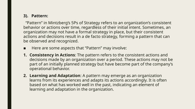 MINTZBERG 5Ps MODEL Strategic Management | PPT