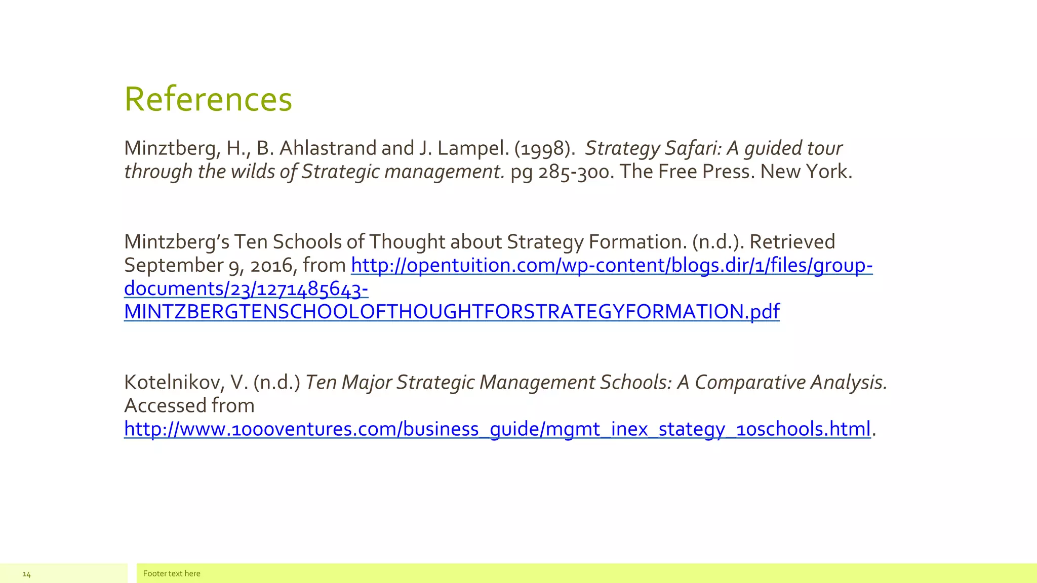 Mintzberg's Environmental School | PPT