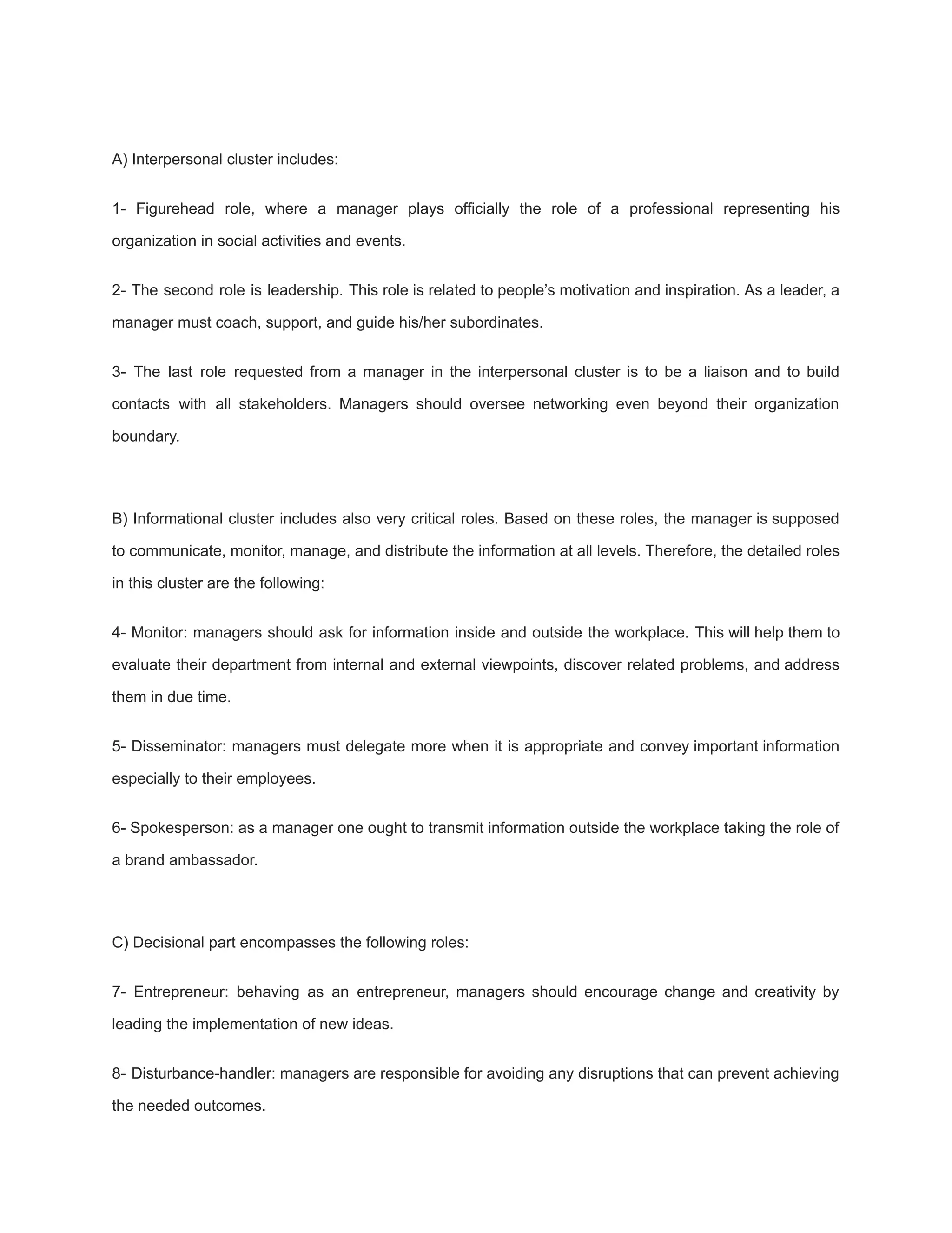 Mintzberg’s managerial theory | PDF