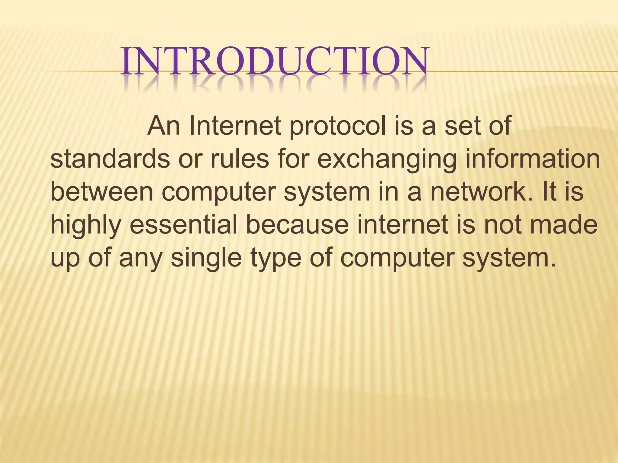 INTERNET PROTOCOL | PPT