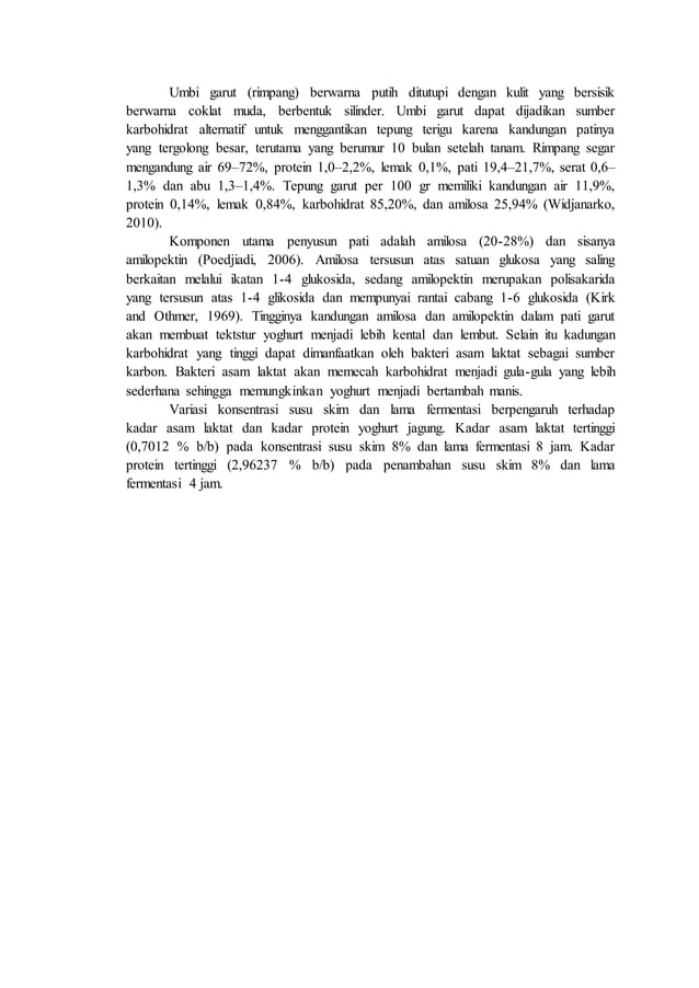 Minuman Umbi Garut | DOCX