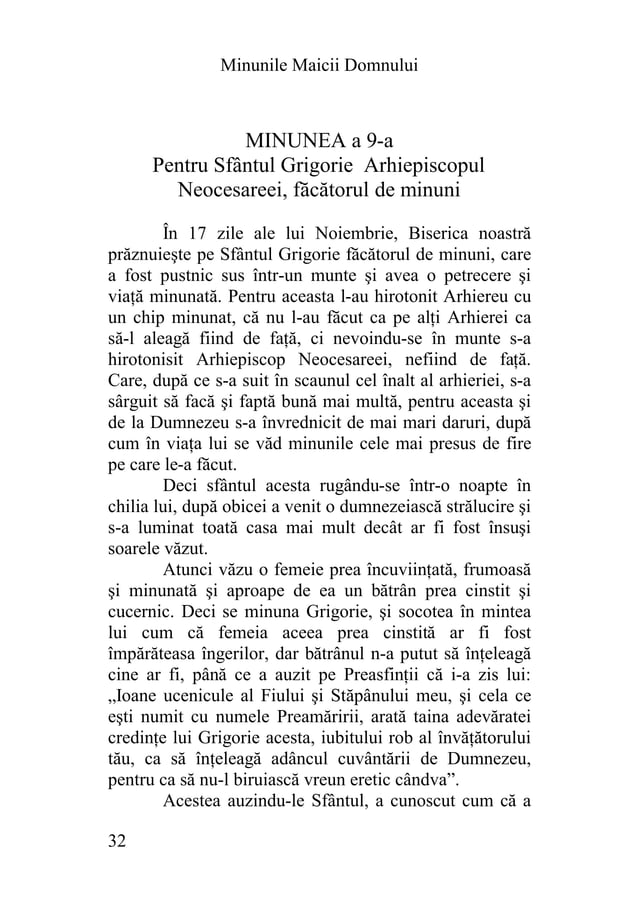 Minunile maicii domnului | PDF