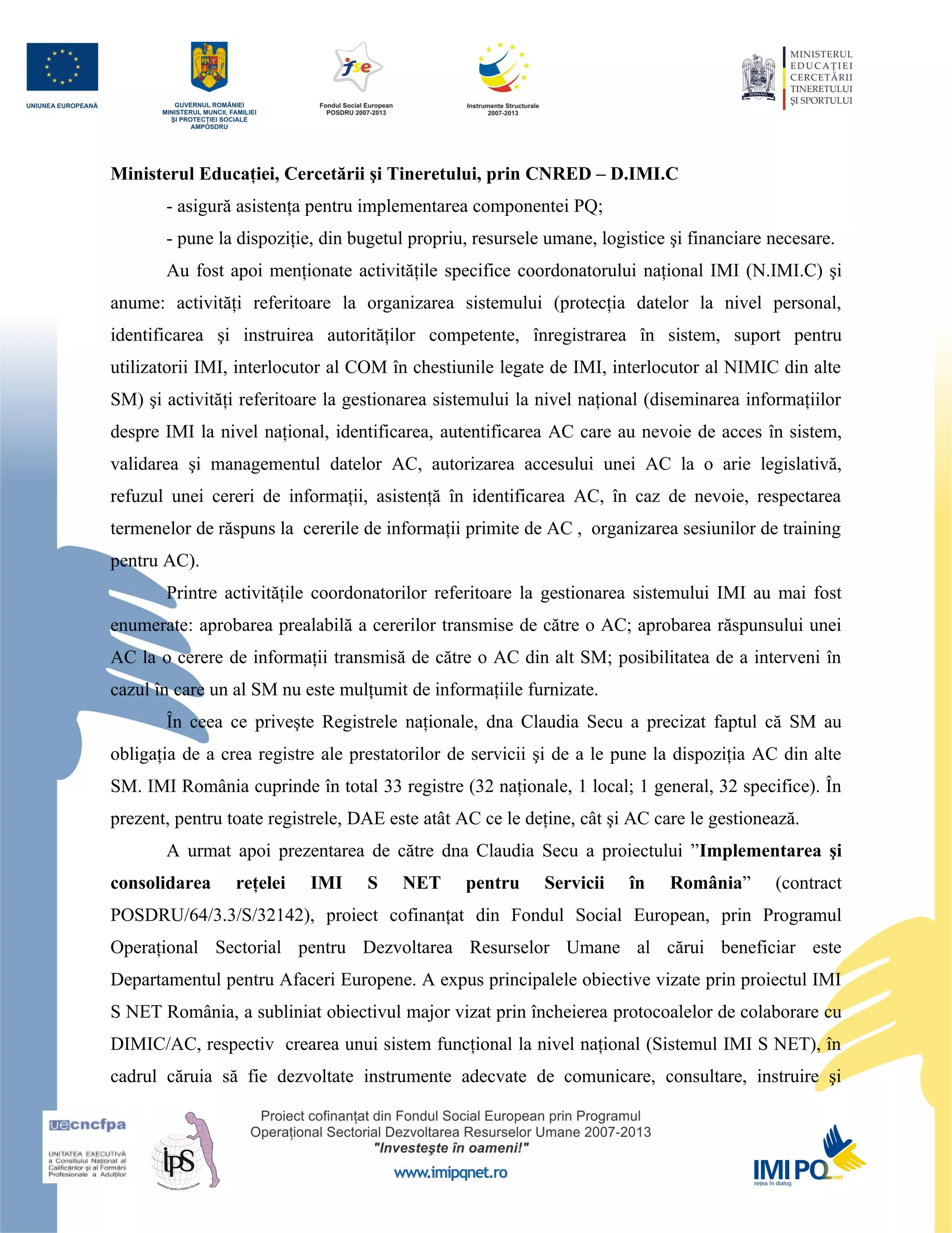 Minuta prima reuniune GL IMI PQ NET | DOC