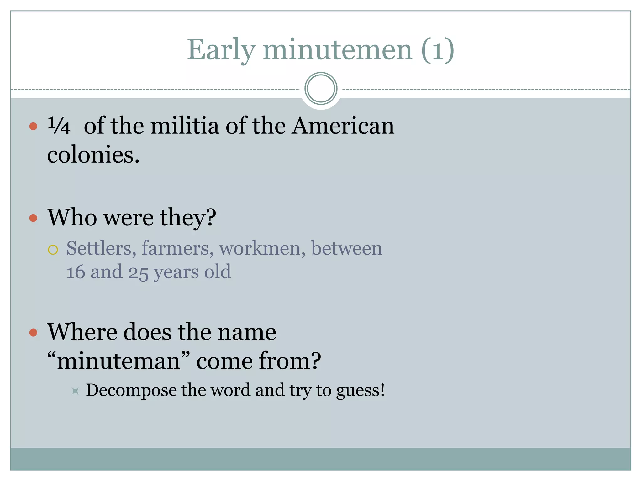 english presentation - Minutemen | PPTX