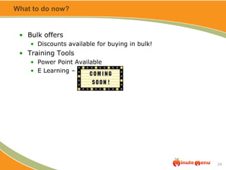 Minute menu kids pro and quality child care | PPT