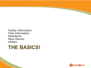 Minute menu kids pro and quality child care | PPT