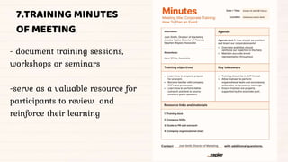 Basic things to know about the Minutes of the Meeting | PPT