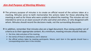 Minutes.pdf ""Drafting Minutes in Legal Language: Key Techniques and ...