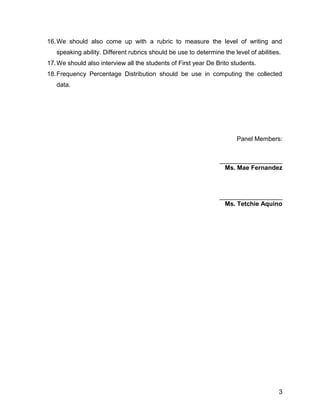 Minutes Of The Proposal Defense | DOC