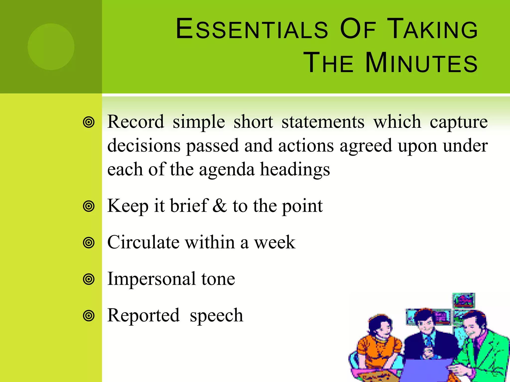 Minutes of meeting | PPTX
