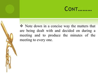 Minutes of meeting | PPTX