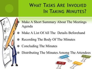 Minutes of meeting | PPTX