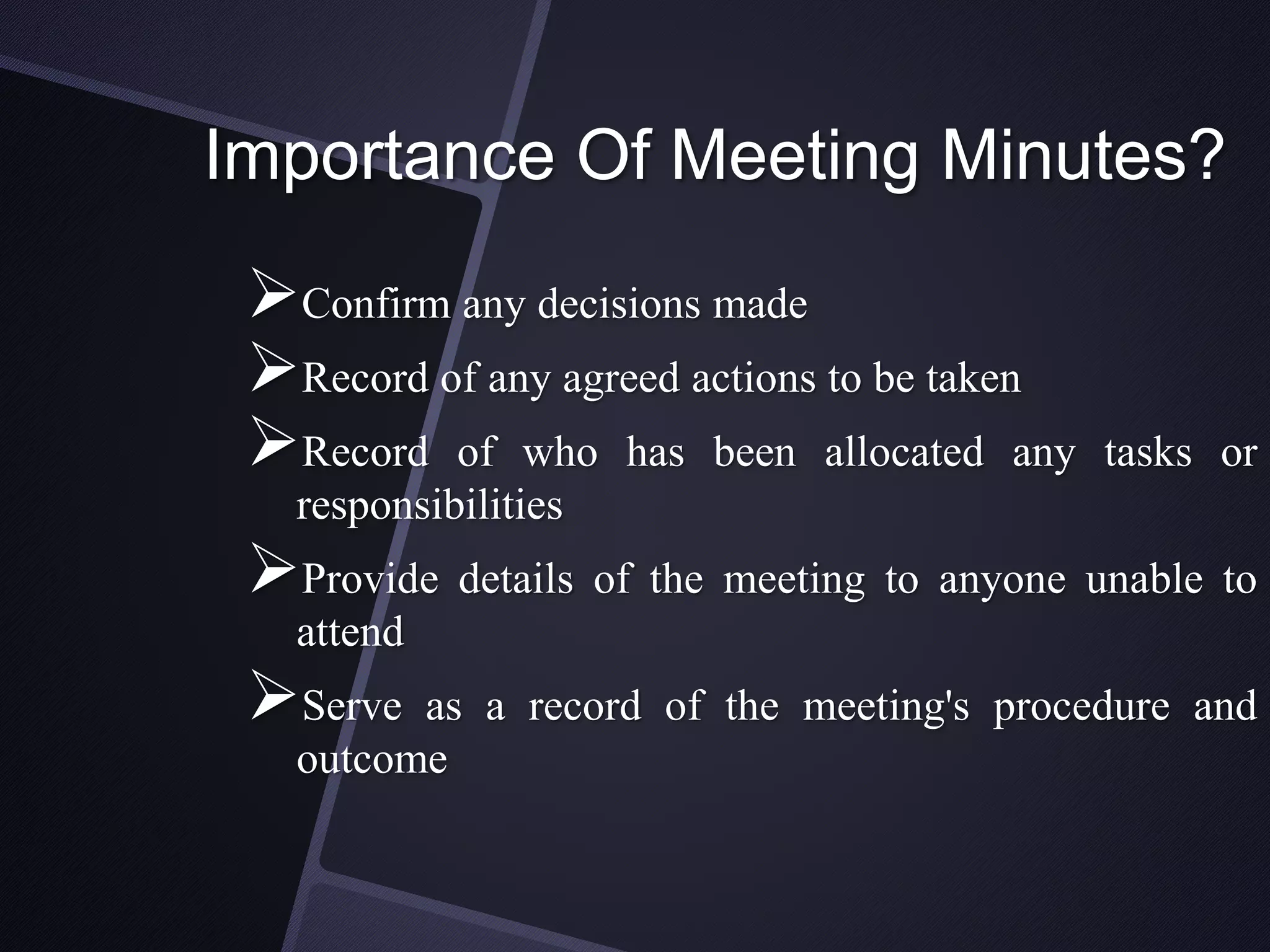 Minutes of meeting | PPTX