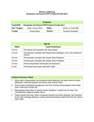 Minutes of meeting | DOCX