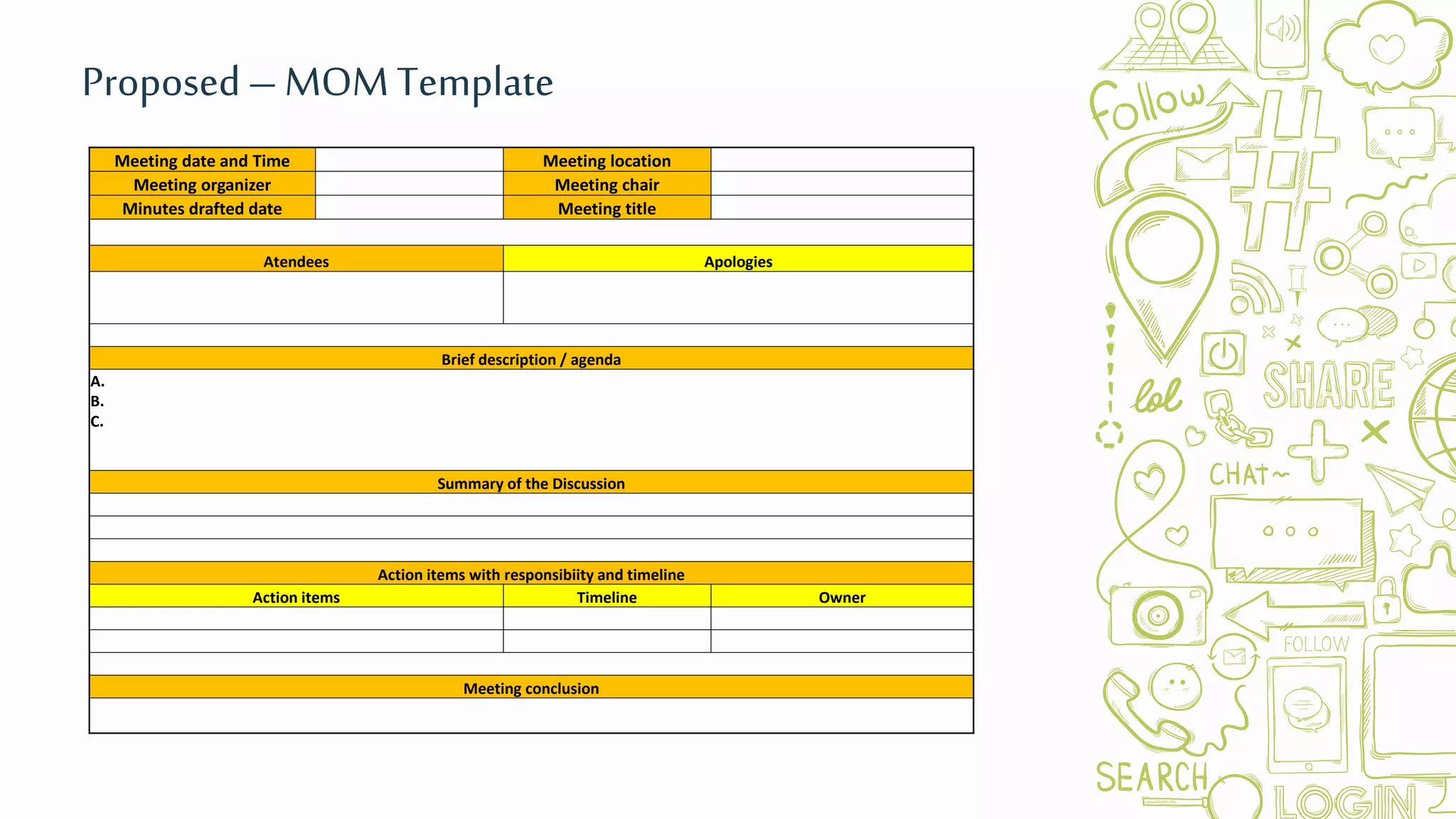 Minutes of the meeting presentation | PPTX