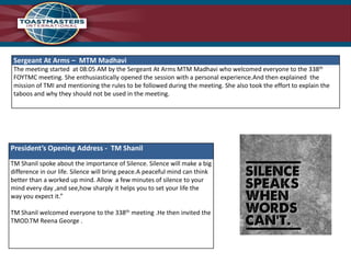 Minutes of the meeting 2 | PPT