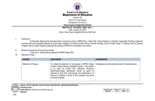 MINUTES OF THE MEETINGS DURING MPRE 2023 | DOCX