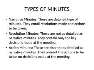 Minutes writing-NEW.pptx how to write minutes | PPTX