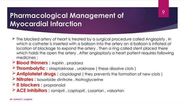 CV-2C Miocardial infraction by Mahesh Junghare | PPT | Free Download