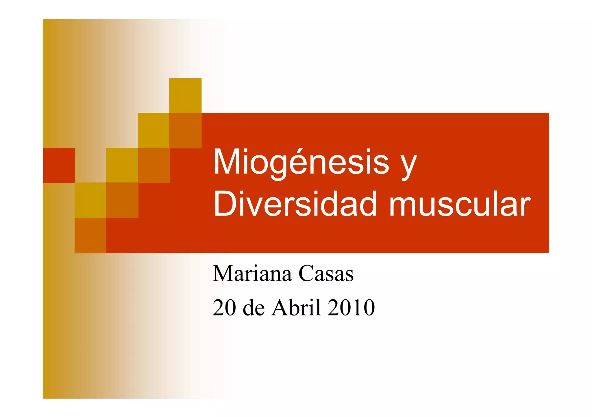 Miogenesis tipos de fibra 2010 | PPT
