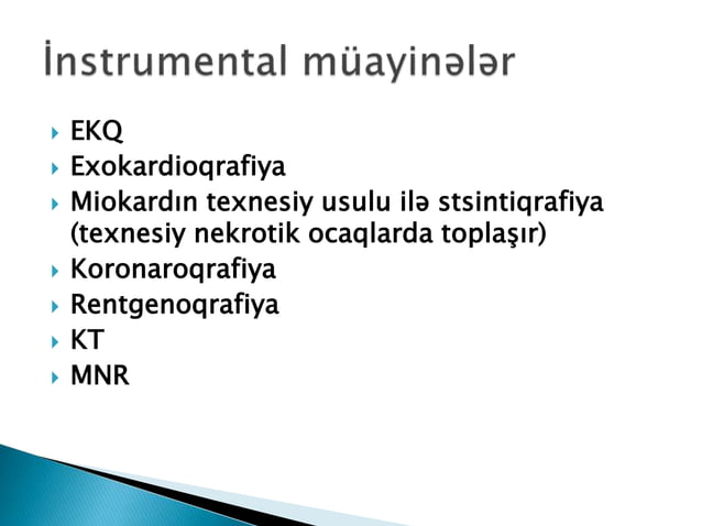 Miokard infarkti (Myocardia infarctus) | PPTX