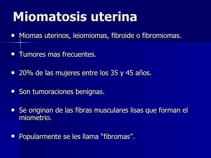 Miomatosis