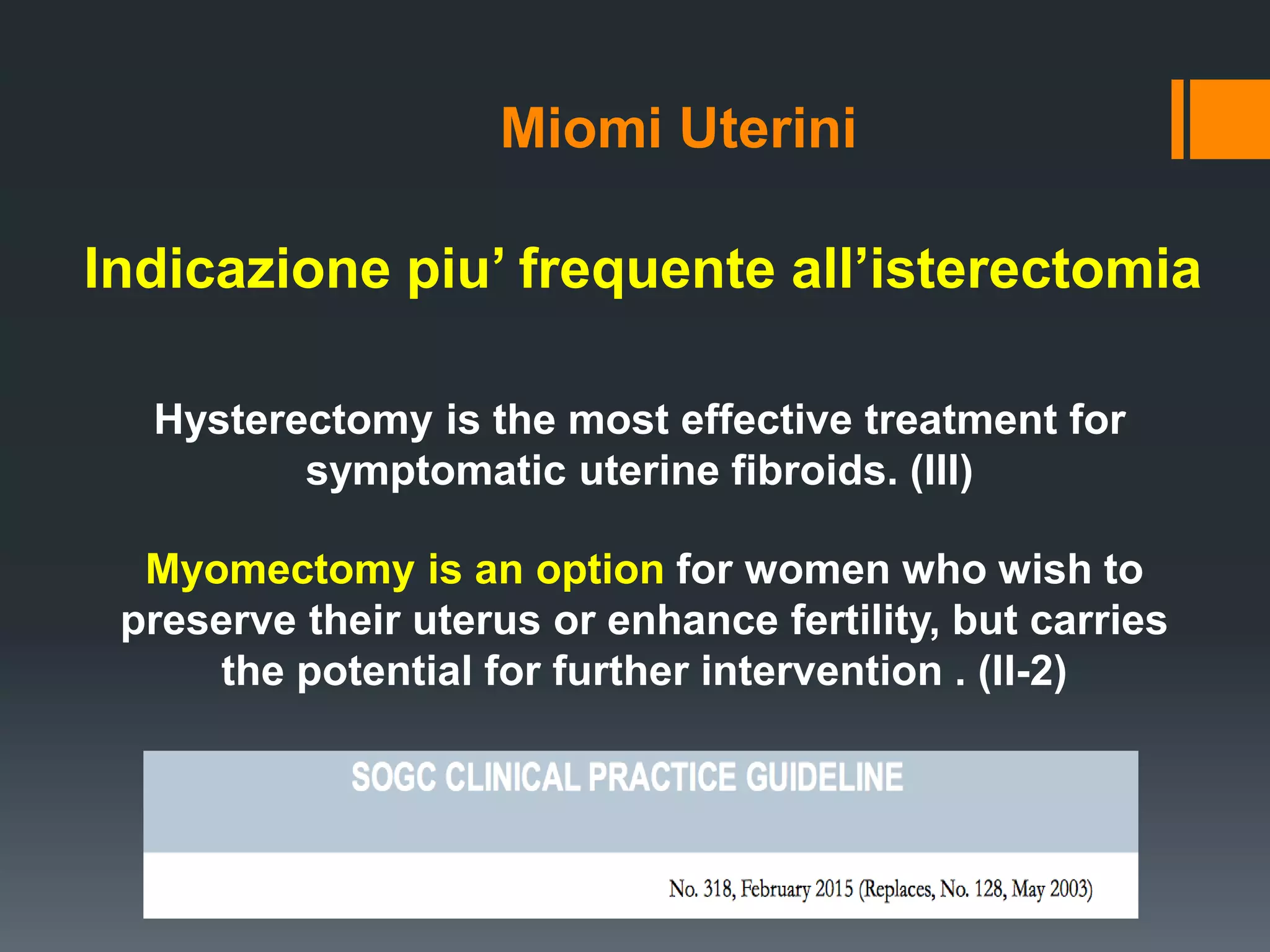 Silvio Liguori Miomectomia Sigo | PPTX