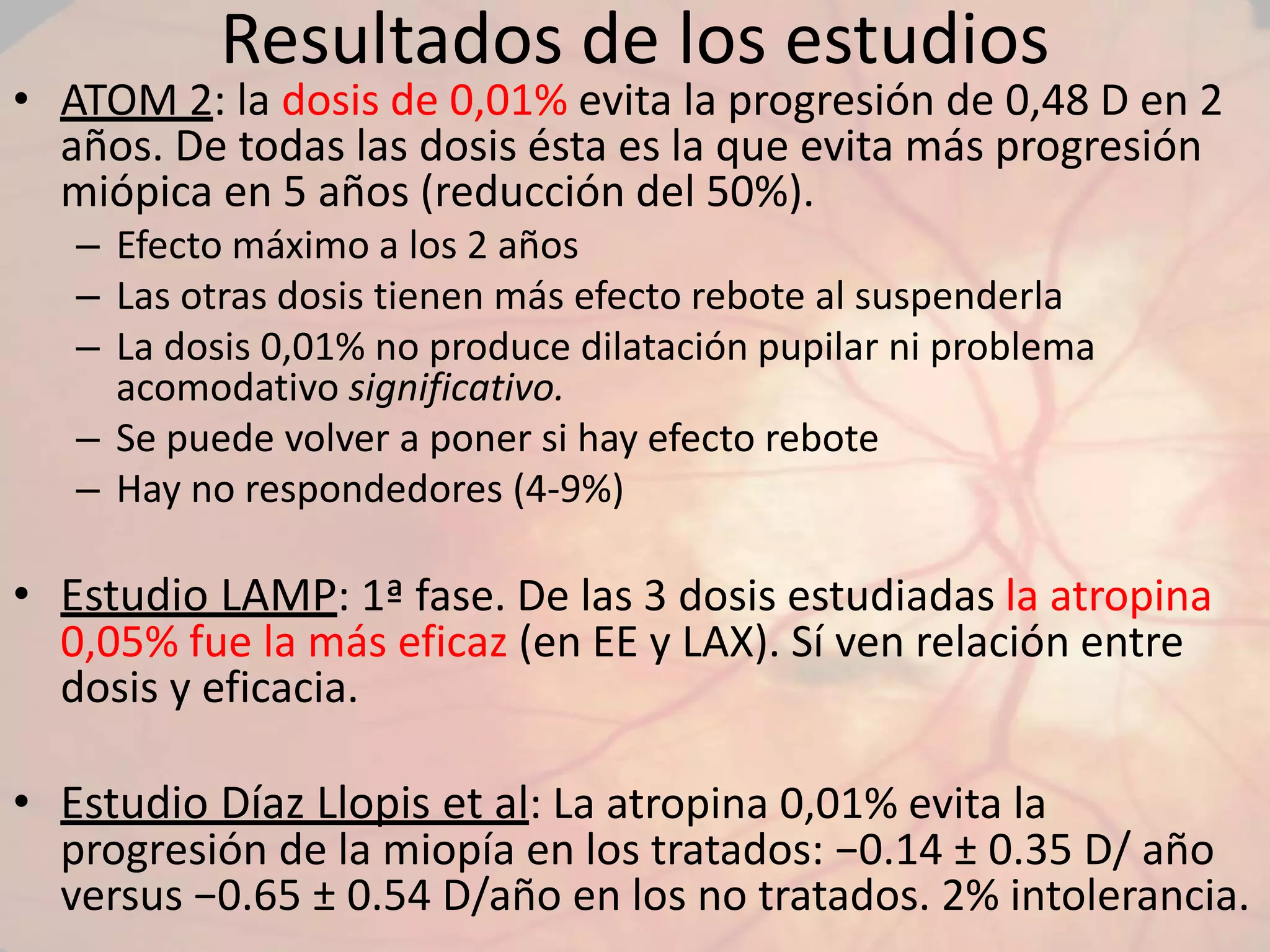 Miopia y colirio atropina | PPT