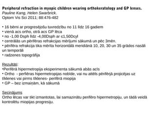 Miopijas kontrole | PPT