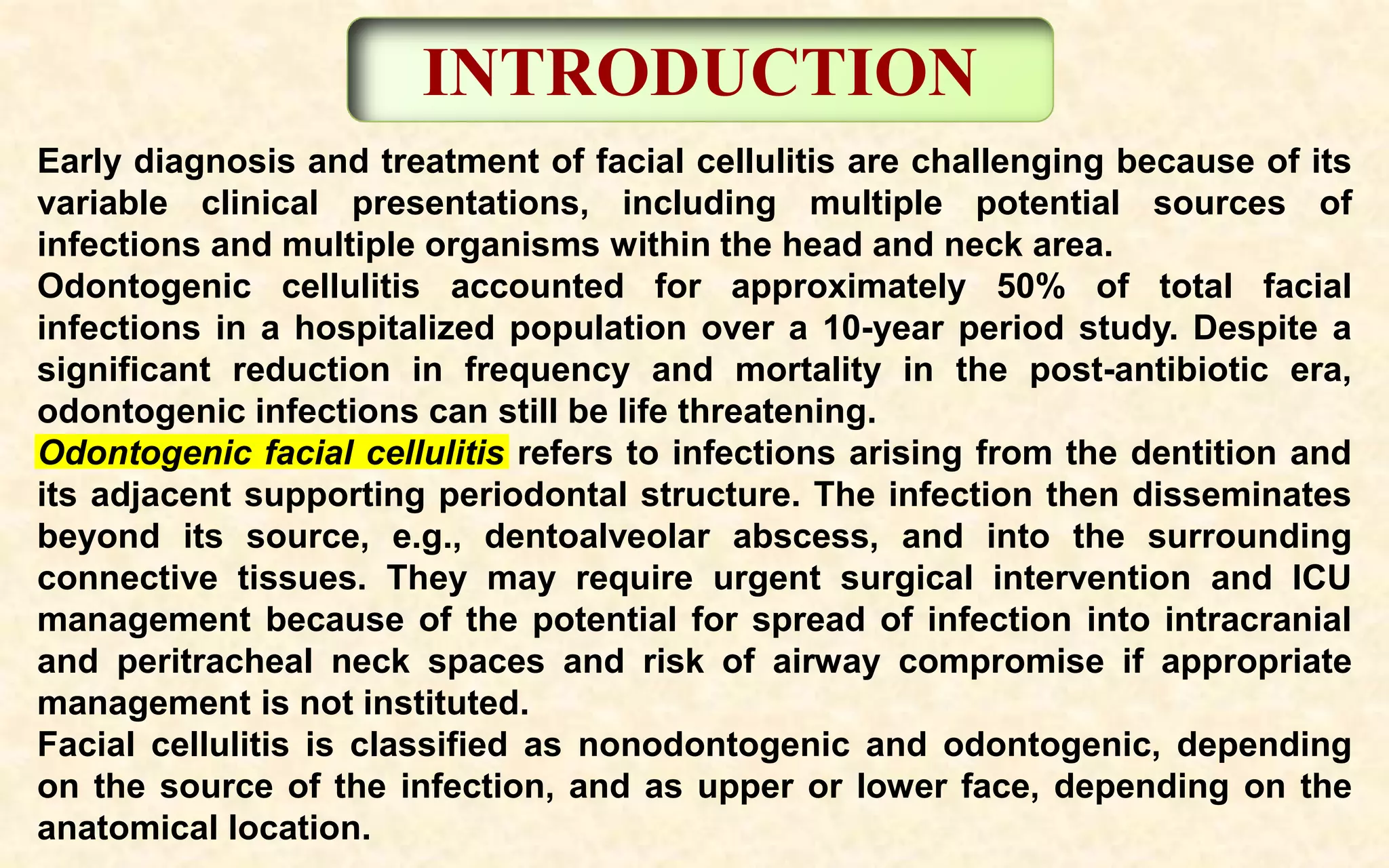 Odontogenic facial cellulitis. Management | PPTX