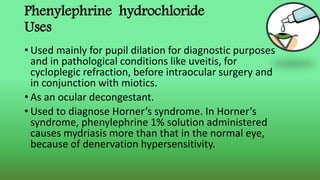 Miotics and mydriatics | PPTX