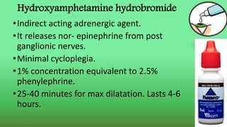 Miotics and mydriatics | PPTX