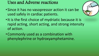 Miotics and mydriatics | PPTX