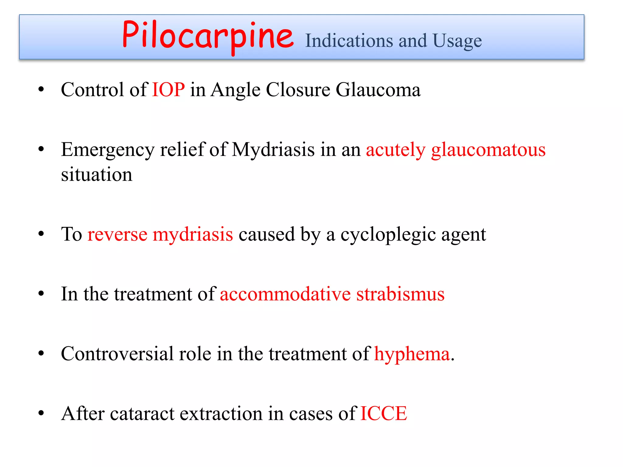 Miotics mydriatics cycloplegics | PPTX