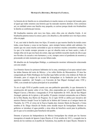Mi pequeña historia | DOCX