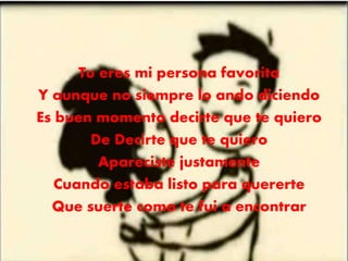 Mi persona favorita karaoke | PPTX