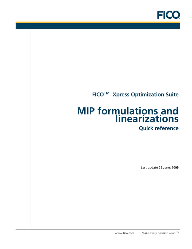 Mip formulations quick_reference (2) | PDF